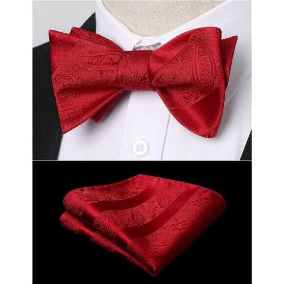 Accessories | Mens Floral Paisley Self Bow Ties Classic Formal Tuxedo ...